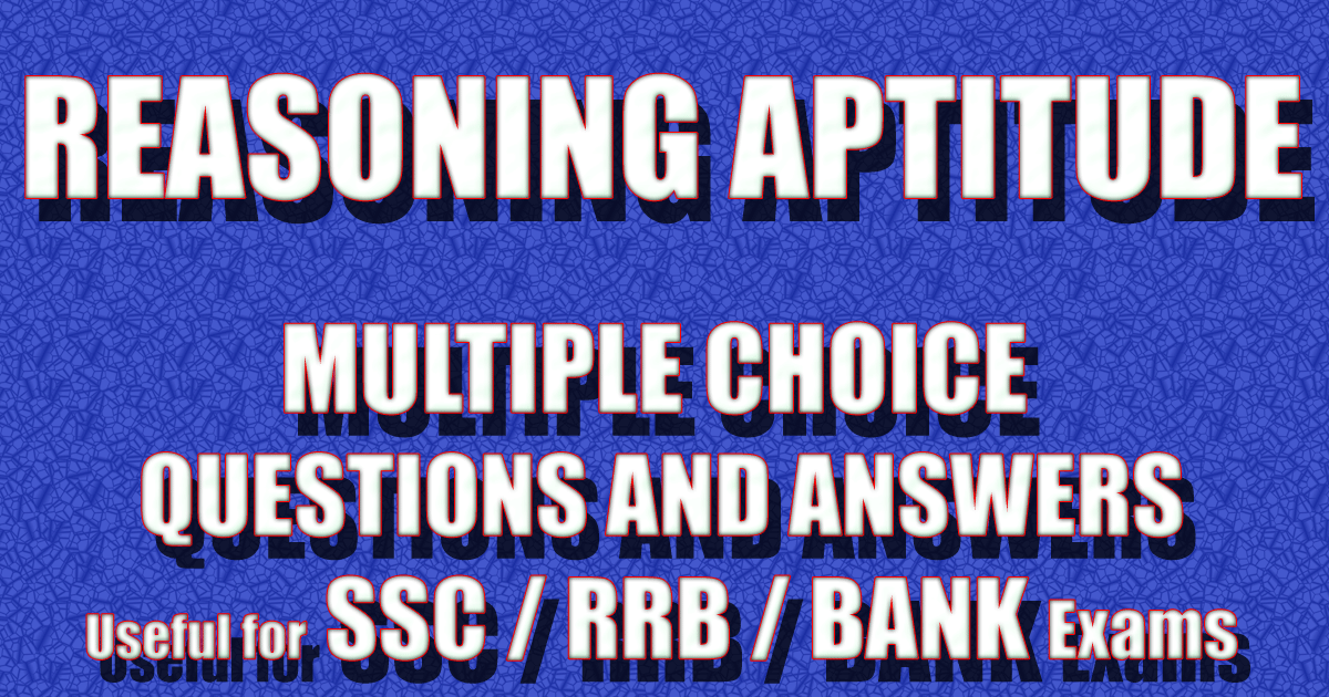 Reasoning Question With Answer For Delhi Police And SSC, Banking Set 2 ...